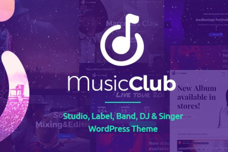 Music Club – Studio, Label, Band, DJ or Singer WordPress Theme ...